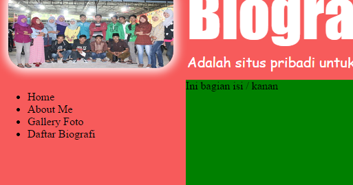 Membuat Website Biodata Pribadi Menggunakan HTML Dan CSS Part 3 ...