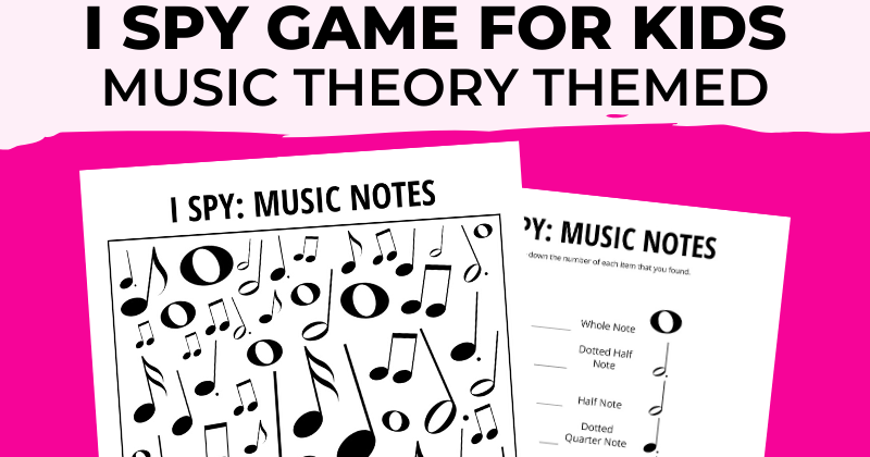 Music Notes Themed I Spy Game {Free Printable for Kids} | And Next ...