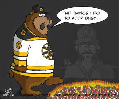 Mike Spicer Cartoonist / Caricaturist.: Boston Bruins Schedule Lull.