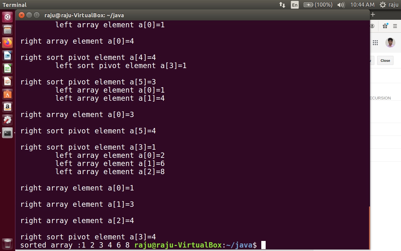 Data Structure: MERGE SORT USING RECURSION