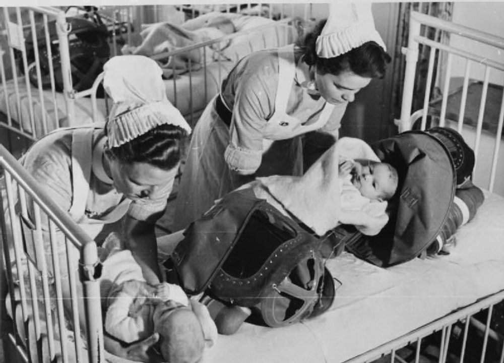 British Baby Gas Masks From World War II ~ Vintage Everyday