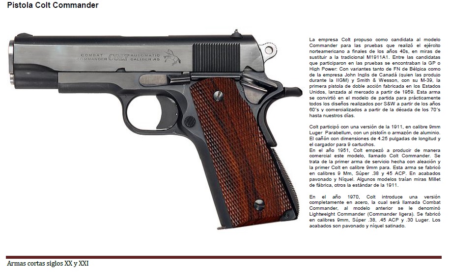 Cazador Mexicano: Tipos de Colt