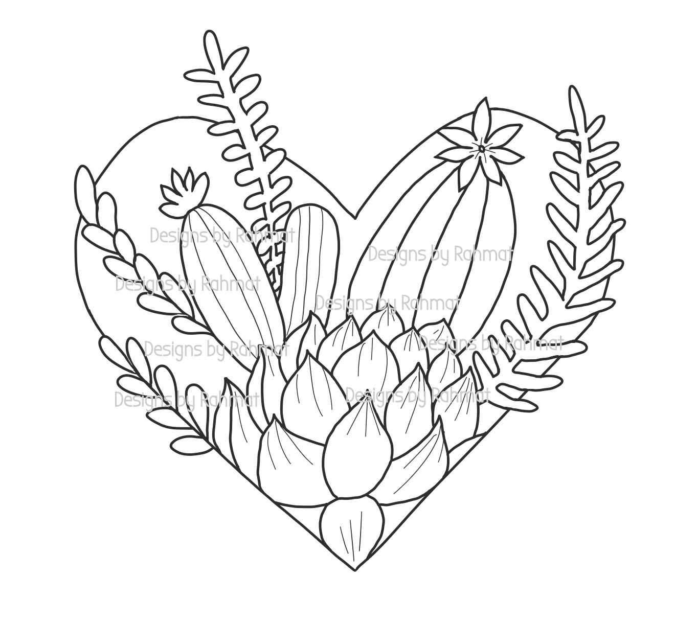 RG.CCC: Heart Cacti - Designs by Rahmat - GIVEAWAY