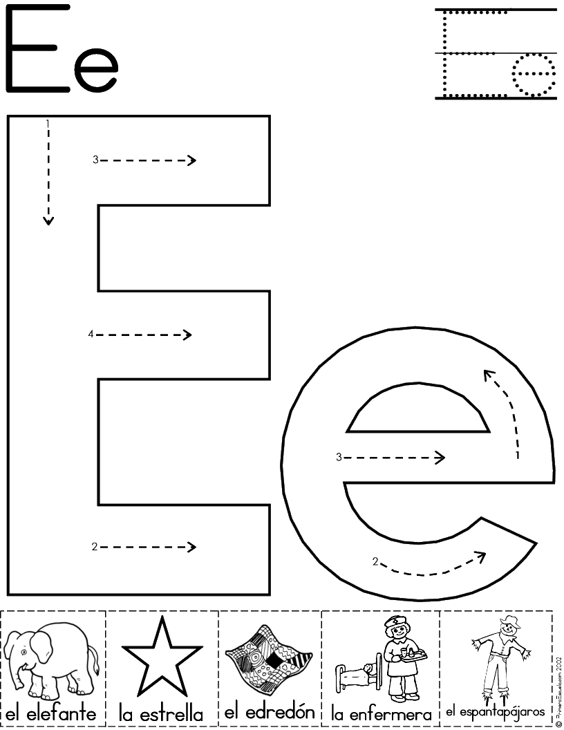 Laminas de objetos con la letra e - Imagui