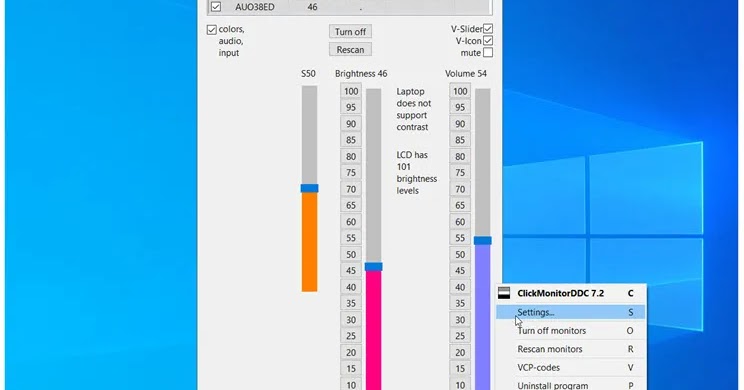 ClickMonitorDDC : Ρυθμίσετε τη φωτεινότητα το κοντράστ και την ένταση ...