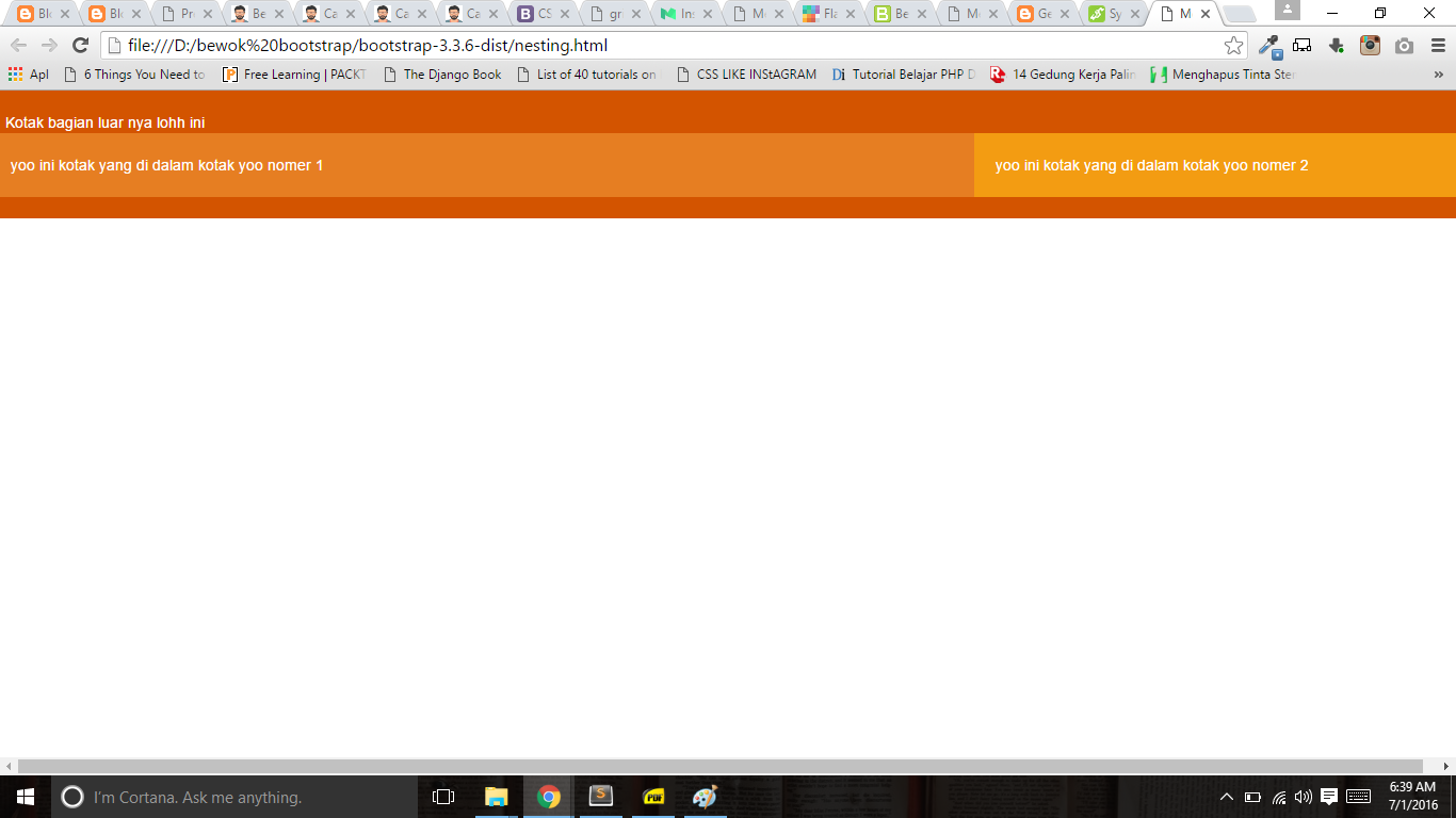 Belajar Bootstrap Part 3 Grid Layout Final Offsettingoffset Columns Nesting Columns Dan