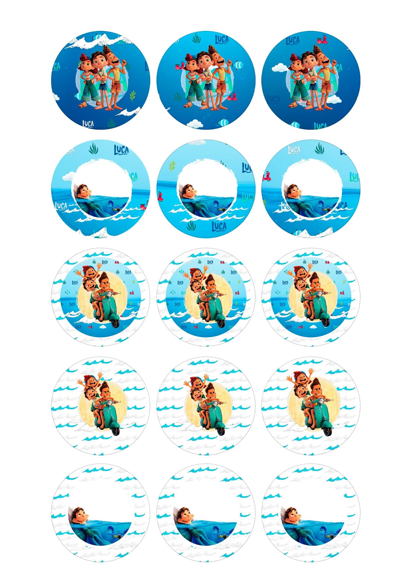 Fiesta de Luca: Toppers o Etiquetas Circulares para Imprimir Gratis ...