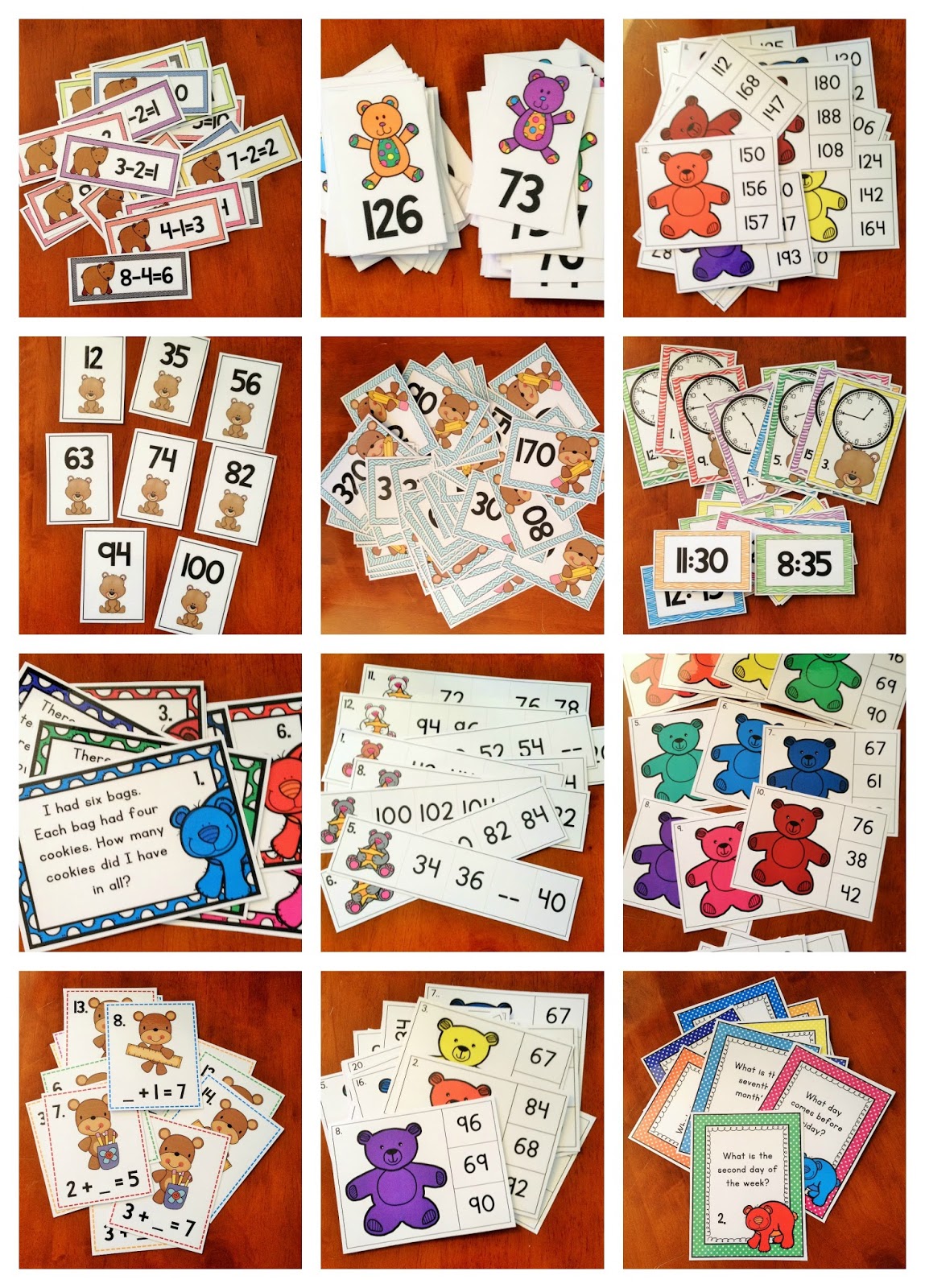 Blog Hoppin': Bear Math Centers & Printables