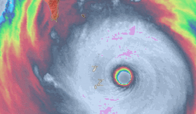 The Eye Of A Powerful Typhoon Abruptly Swerved Around This Japanese ...