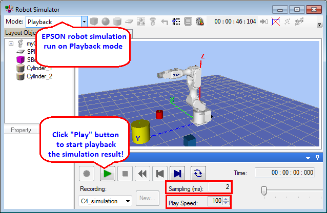 Record and Playback the EPSON Robot Simulation Result | Robotics University