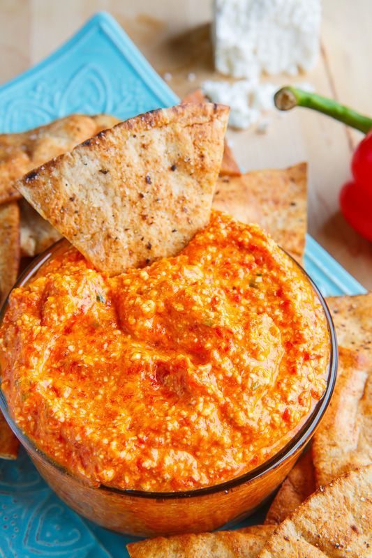 Htipiti (Greek Roasted Red Pepper and Feta Cheese Dip) - My Best Cooking
