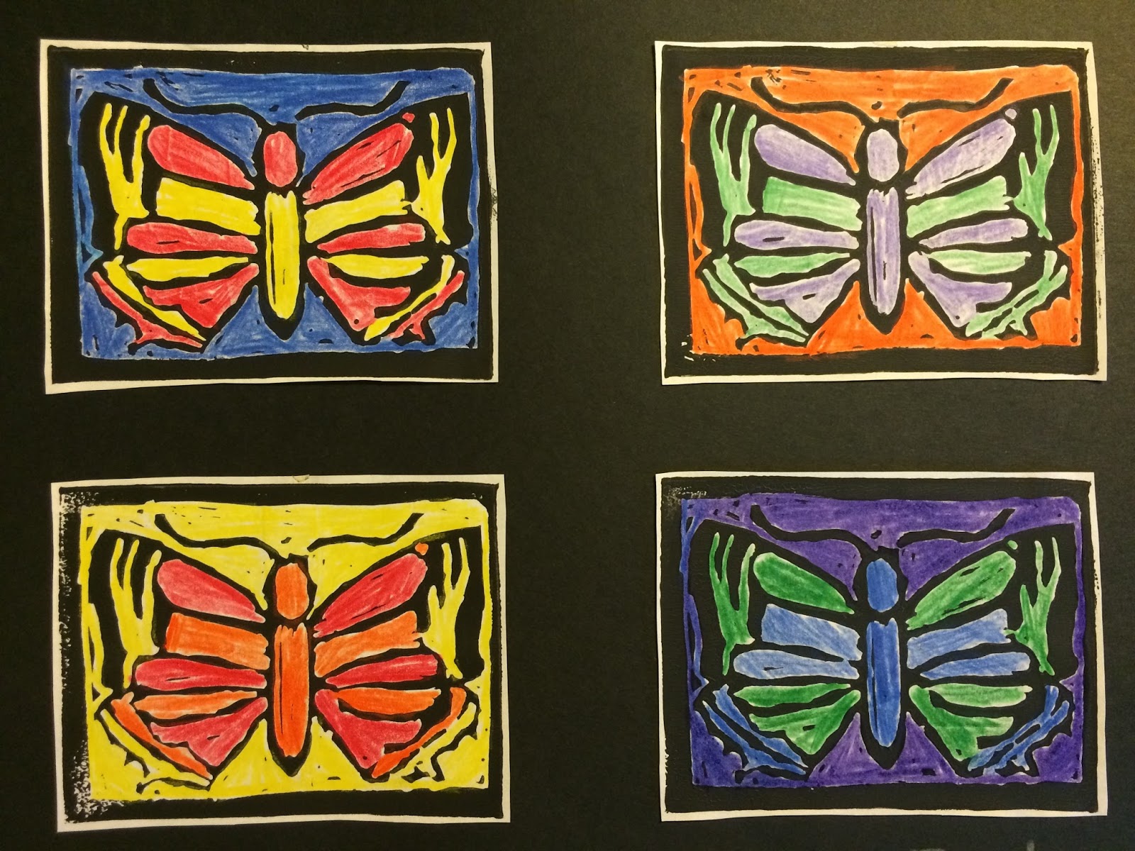 Mrs. Wille's Art Room: 6th Grade butterfly relief prints