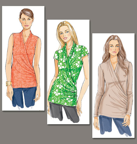 Get My Stitch On: Vogue 8390 Knit wrap top