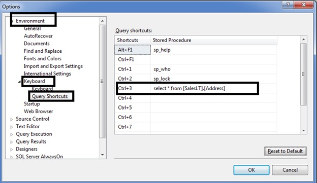 Microsoft Business Intelligence Creating Shortcut Key In Sql Server 6226