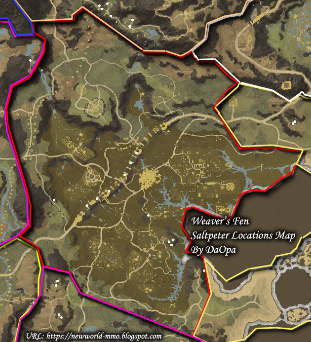 New World: Weaver's Fen saltpeter map