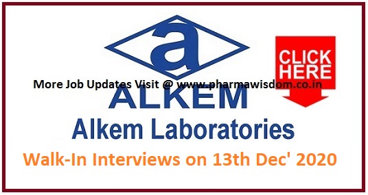Alkem Laboratories Ltd - Walk-In Interviews for Multiple Openings in Quality Control ...