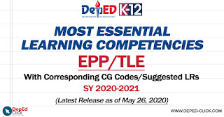 MELCs in EPP/TLE (SY 2020-2021) - DepEd Click