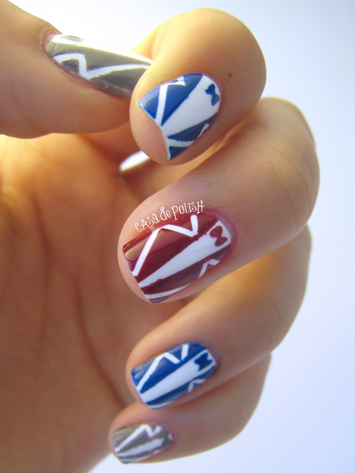 Casa de Polish: May Tri-Polish Challenge Day 4 - Tuxedo Nails + Mini ...