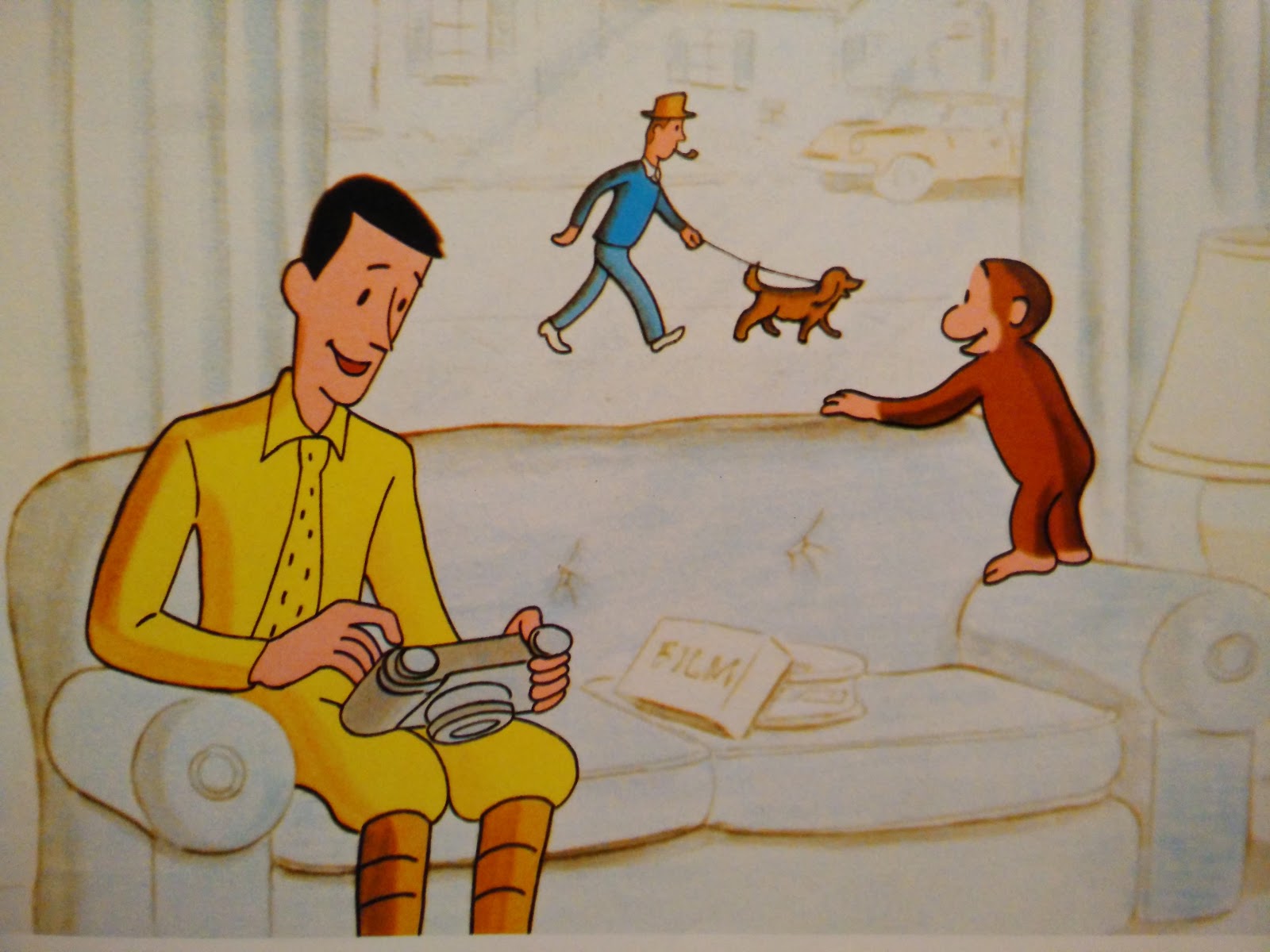 The Big Grumpy Couch: Curious George Walks the Pets