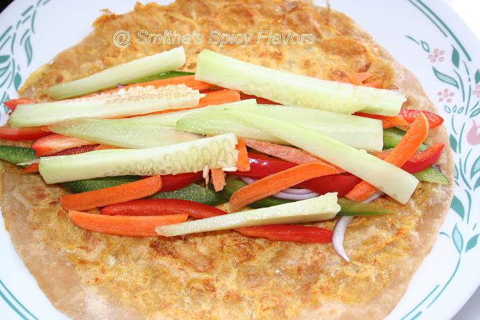 Eggy Roti Vegetable Roll ~ Smitha's Spicy Flavors, Simple and Healthy ...