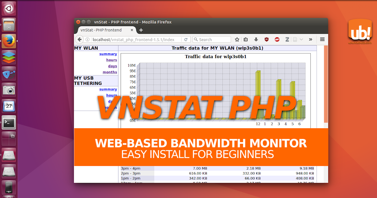 Install vnStat PHP on Ubuntu Desktop for Beginners