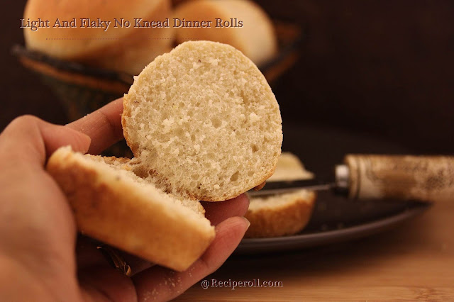 No Knead Light Rolls | Light And Flaky Dinner Rolls
