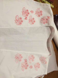 Broider Me 'Bethan: Partlet with Embroidered Flower and Bee Motifs