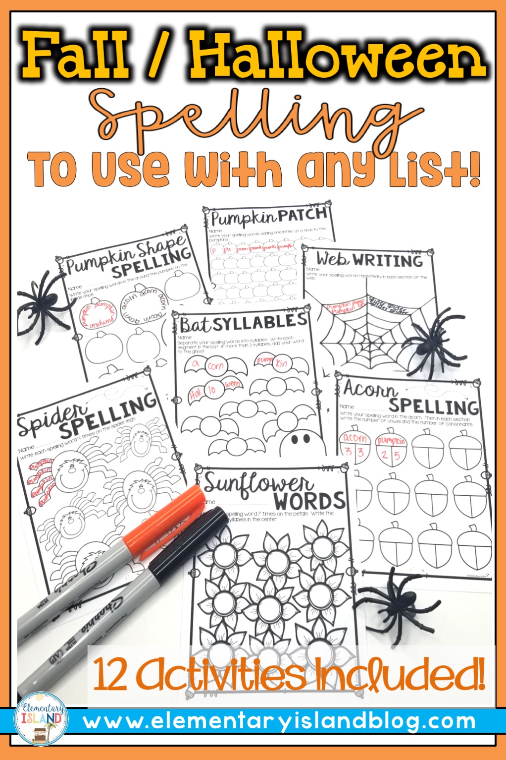 Halloween and fall spelling activities that are perfect for word work ...