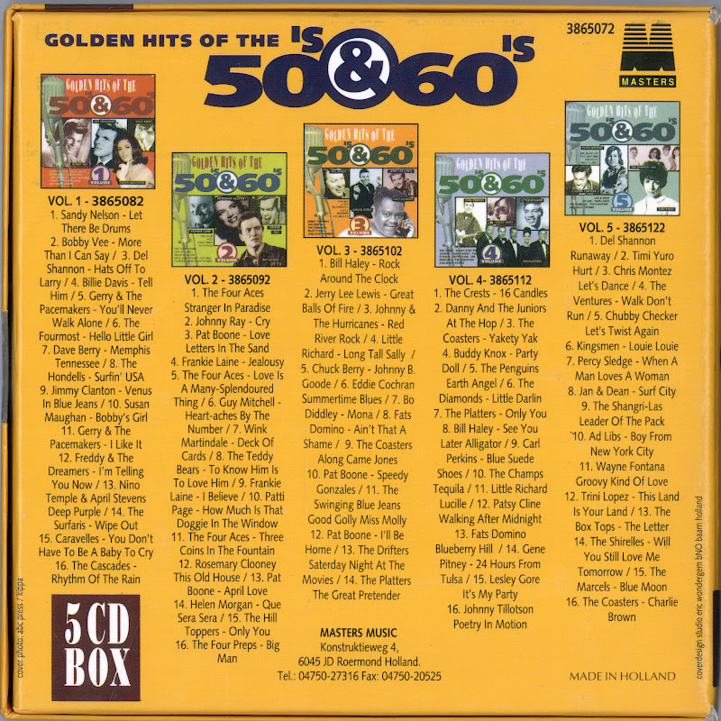 Golden Hits Of The 50's & 60's (5-CD Box-Set)dj_batman_2011 ~ Welkom ...