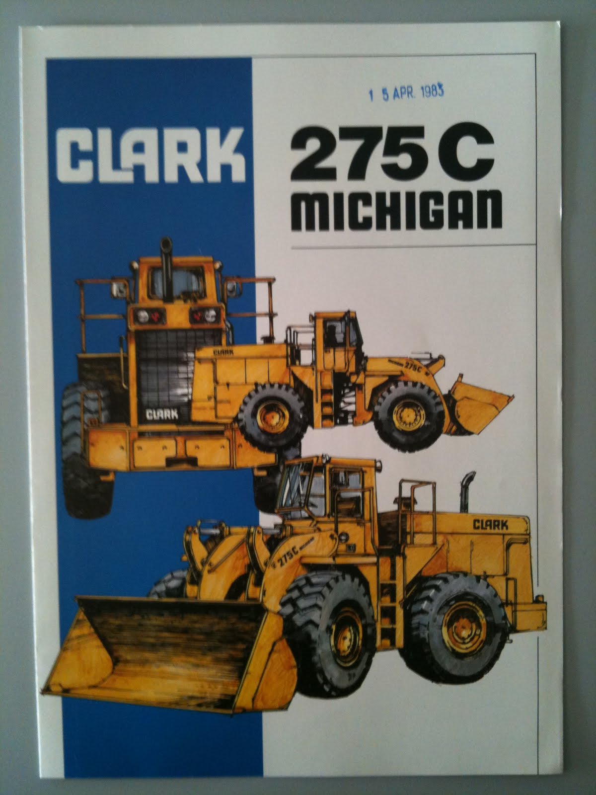 Earthmoving Machinery Sales Brochures: Clark Wheel Loader 275C Michigan ...