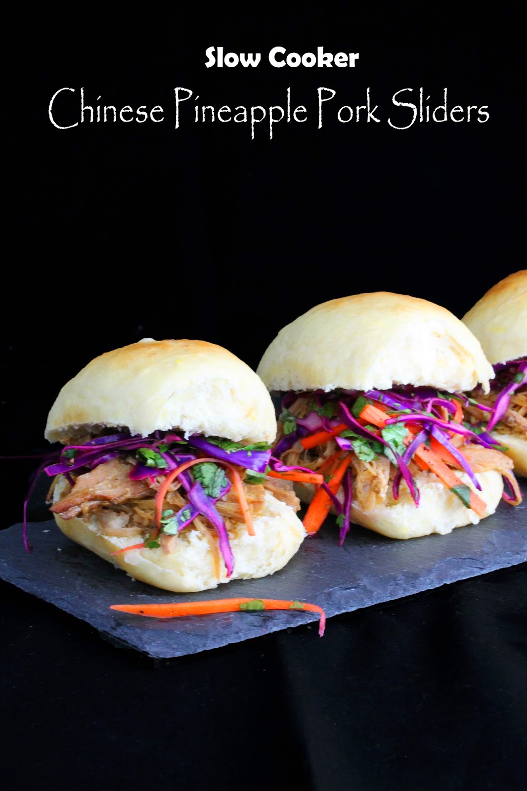 Slow Cooker Chinese Pineapple Pork Sliders - Cafe Delites