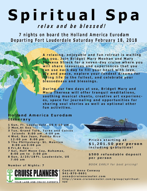 Bridget Mary's Blog: Spiritual Spa Cruise with Bridget Mary Meehan and ...