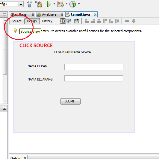 STRUKTUR KONTROL USER INTERFACE NETBEANS