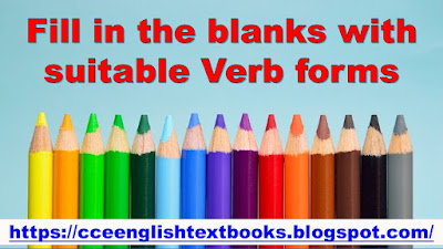 Fill in the blanks with suitable Verb forms | Verb Forms Worksheet With Answers |Online English ...
