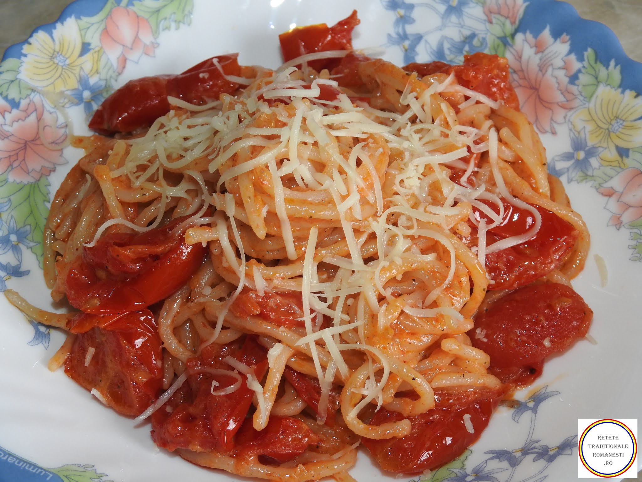 Paste cu rosii cherry si cascaval reteta | Retete Culinare ...