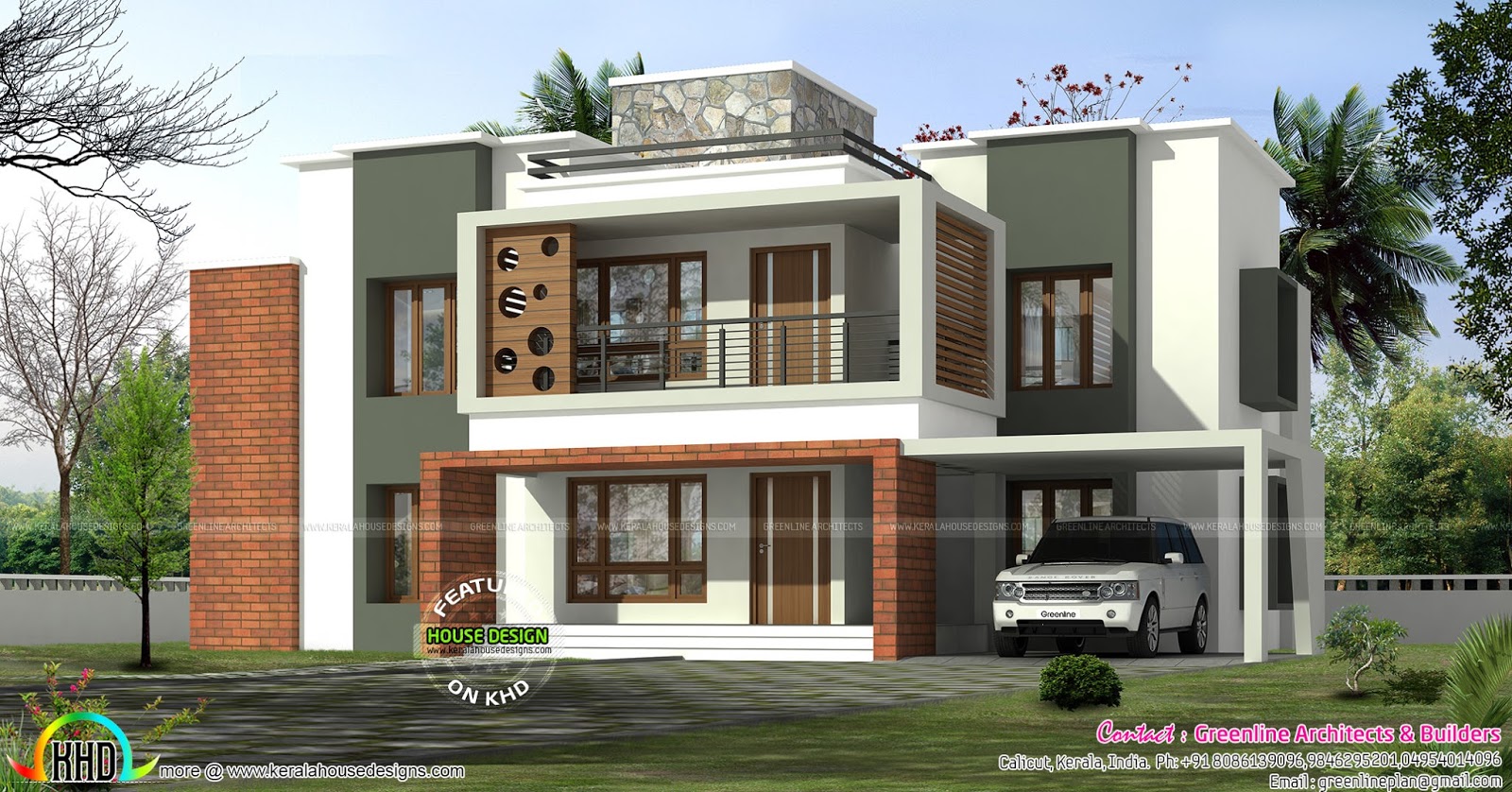 GANDUL: 3375 sq-ft 4 bedroom box model contemporary home