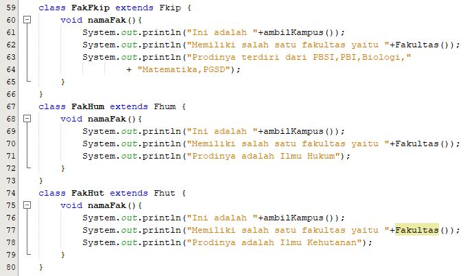 Praktikum Pemrograman Berorientasi Objek (PBO) Modul 7 (Java)