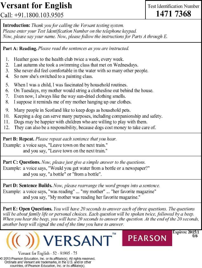 CURSO DE PREPARACIÓN AL TEST VERSANT - CLASE PRÁCTICA