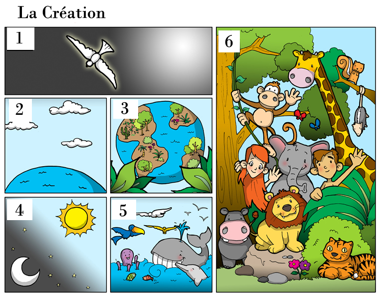 BD : la Création du monde, Adam et Eve