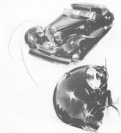 Art Contrarian: Frank Wootton Car Drawings