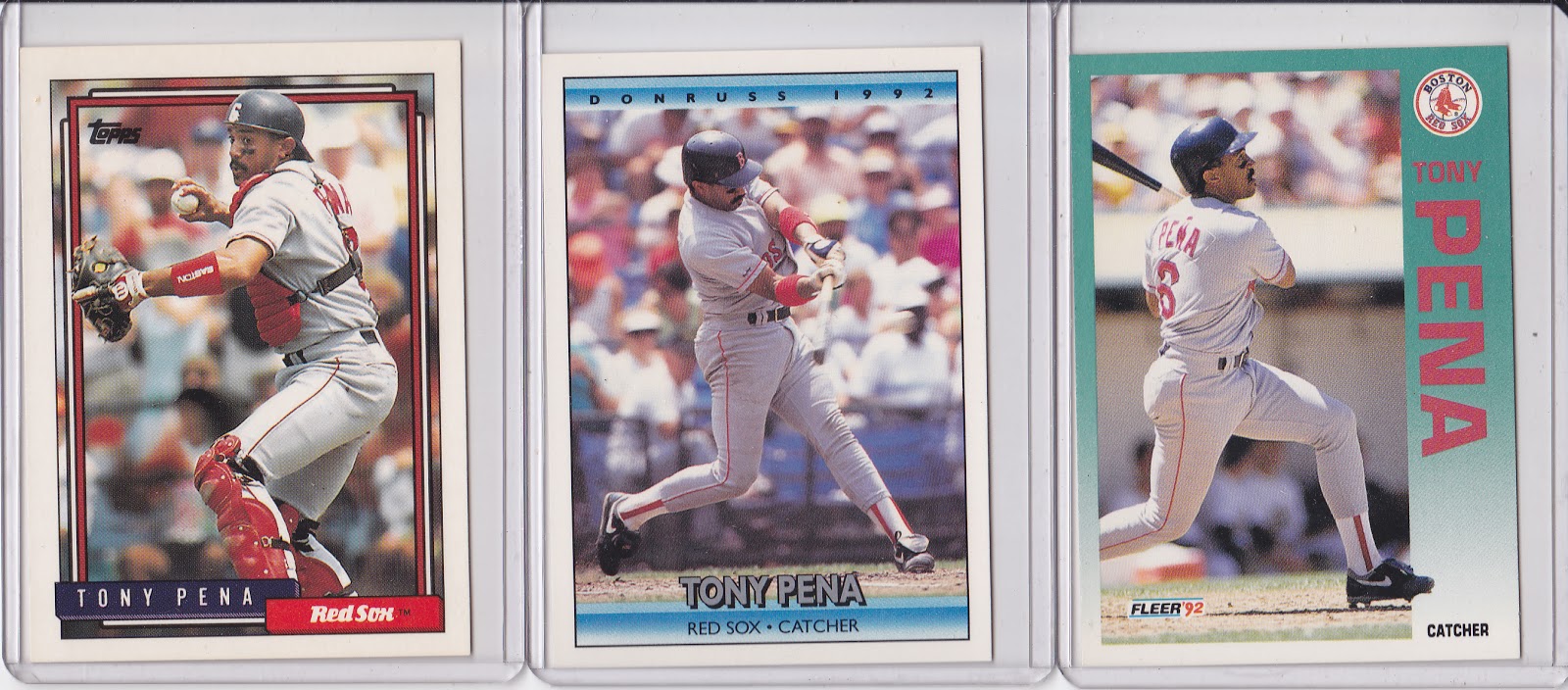 Red Sox Baseball Cards: 1992 Tony Pena Cards