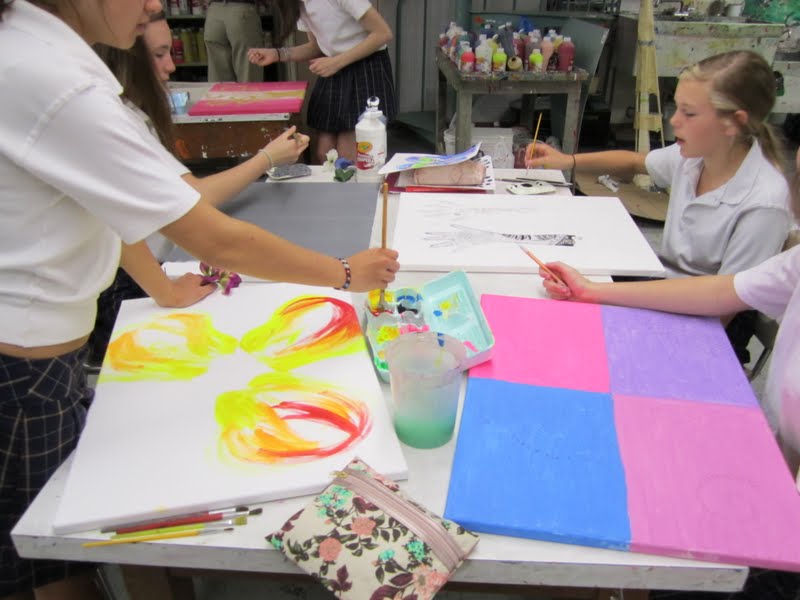Think Create Art: Canvas Paintings- 8th Grade