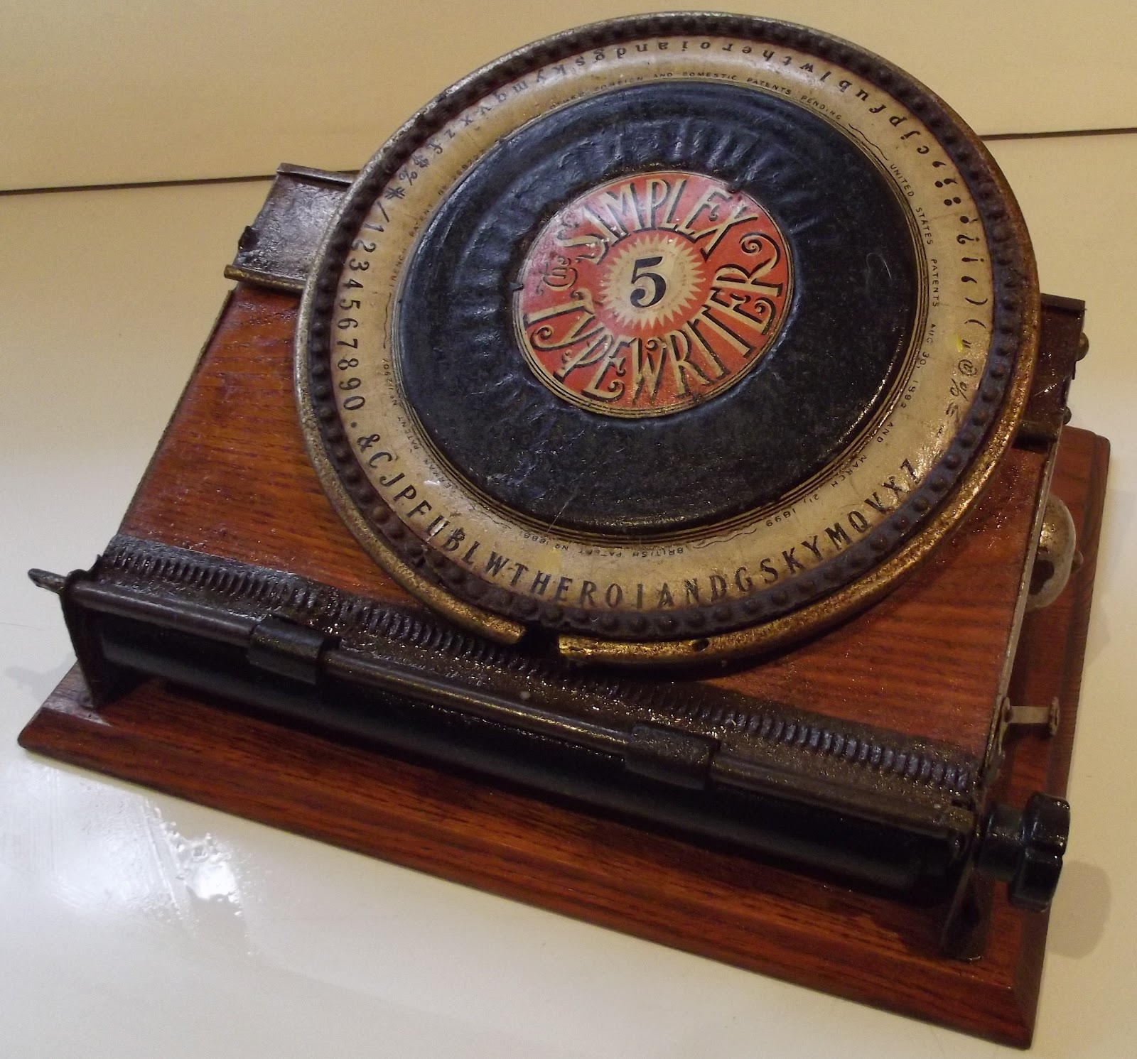 oz.Typewriter: The Simplex Typewriter: Glorious Simplicity!