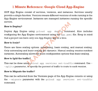 1 Minute Reference : Google Cloud App-Engine