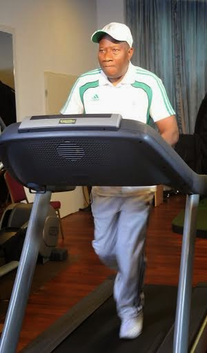 Photos: President Jonathan and First Lady at the gym