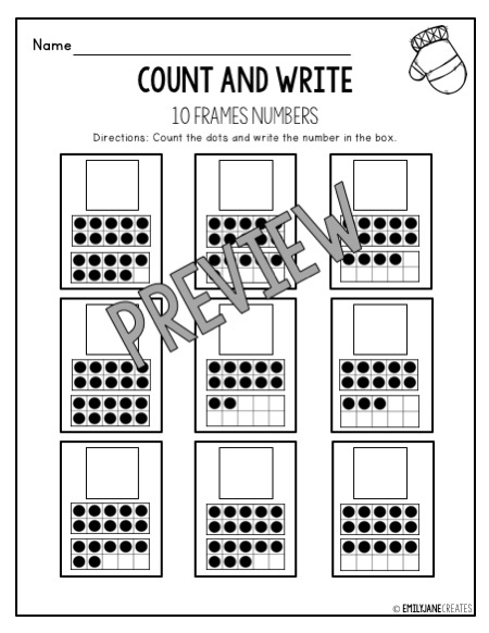 Emily Jane Creates: JANUARY NO PREP KINDERGARTEN PACKET-OVER 100 PAGES!