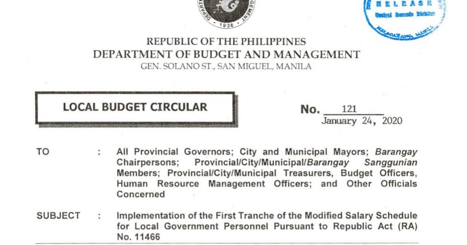 1st tranche of salary increase with differential for gov't workers ...