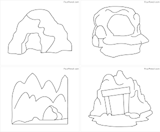 Four Coloring: Free printable Cave coloring pages for kids