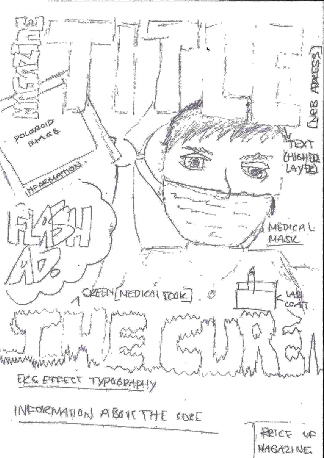 A2 Media Production: Magazine Cover Sketch