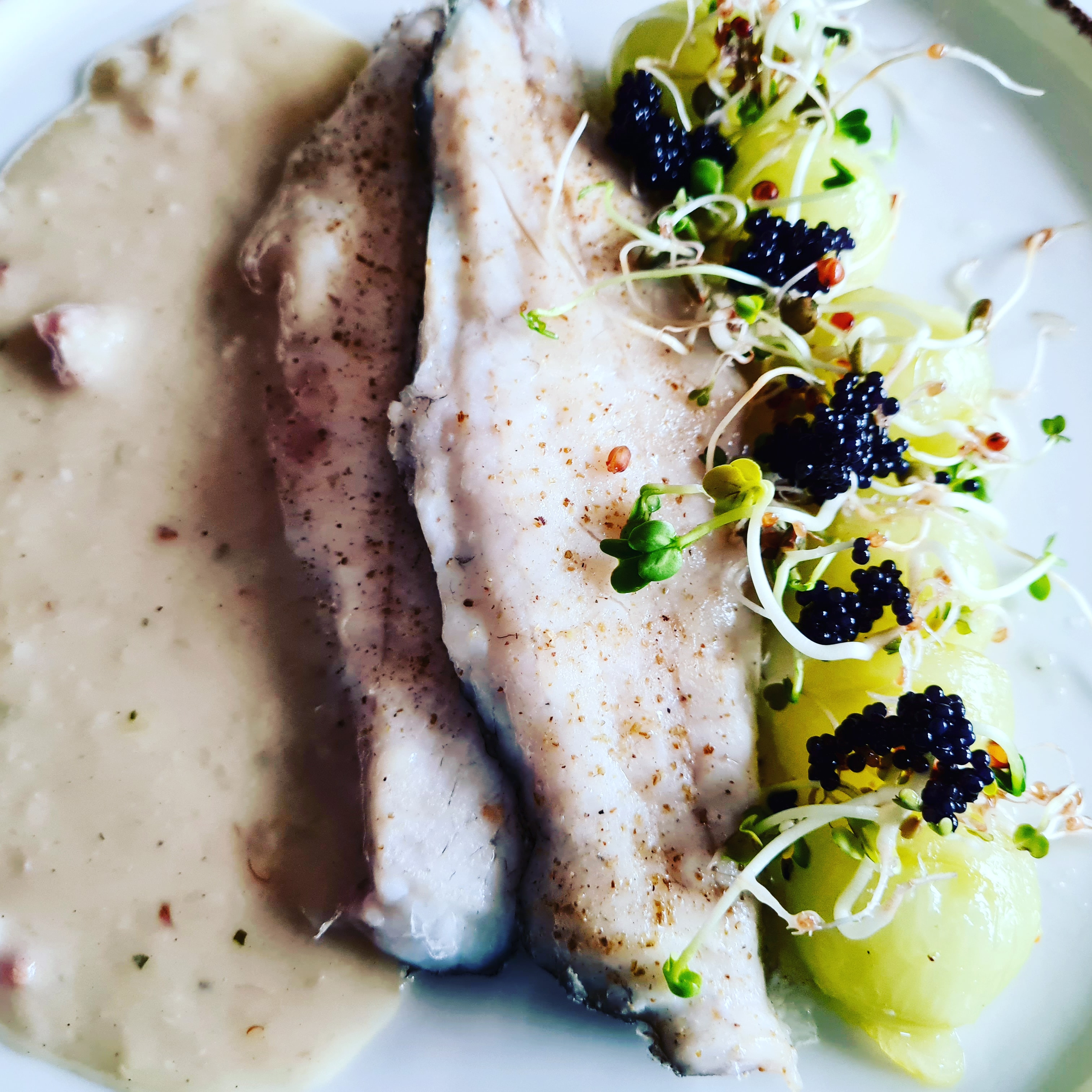 Foodoptions and Flavours: Loup de Mer with Cucumber and Caviar